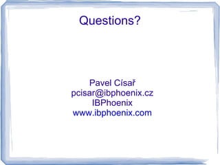 Firebird Python Drivers: Current state and future | PPT