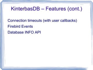 Firebird Python Drivers: Current state and future | PPT
