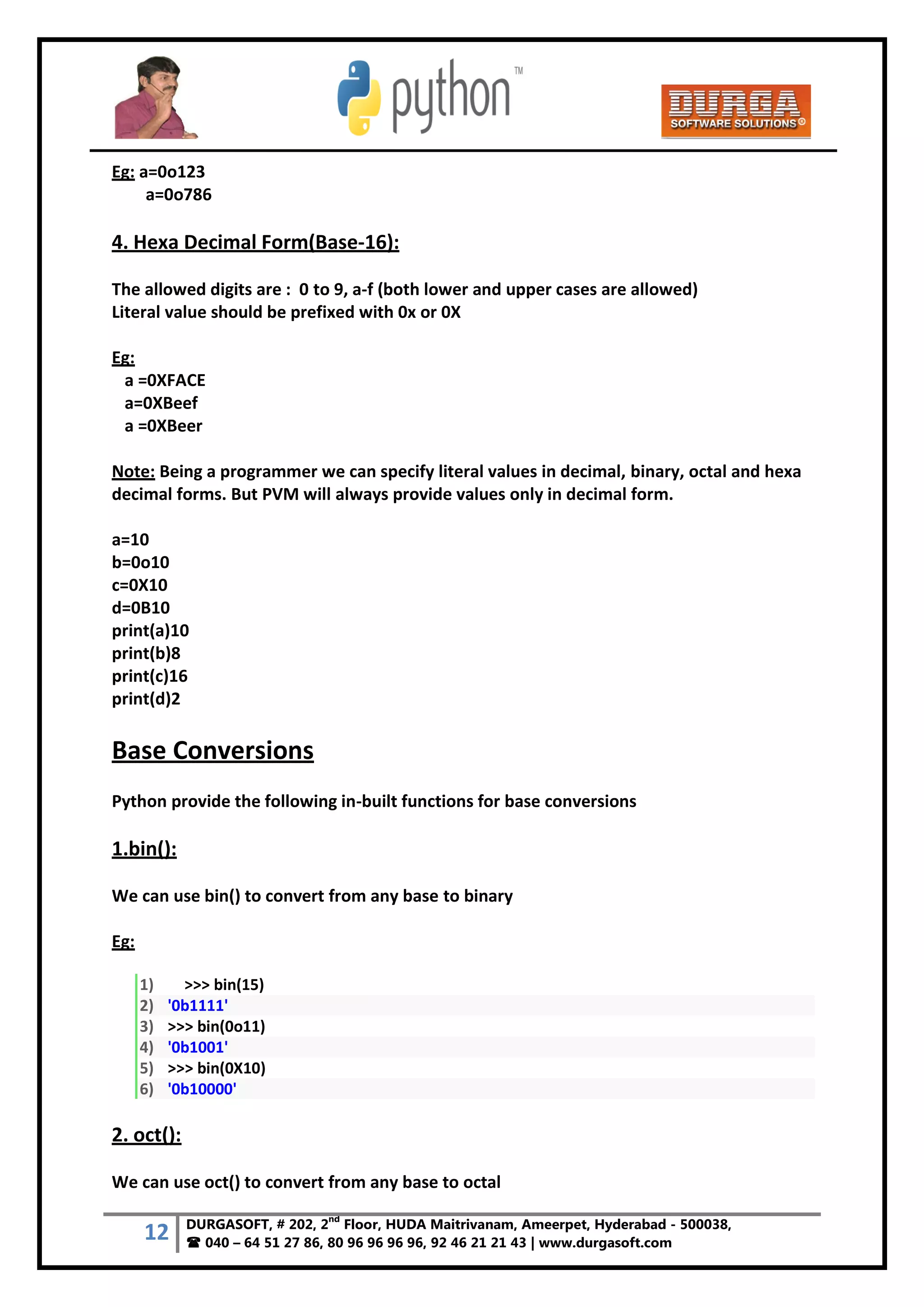 Python Notes.pdf | Programming Languages | Computing