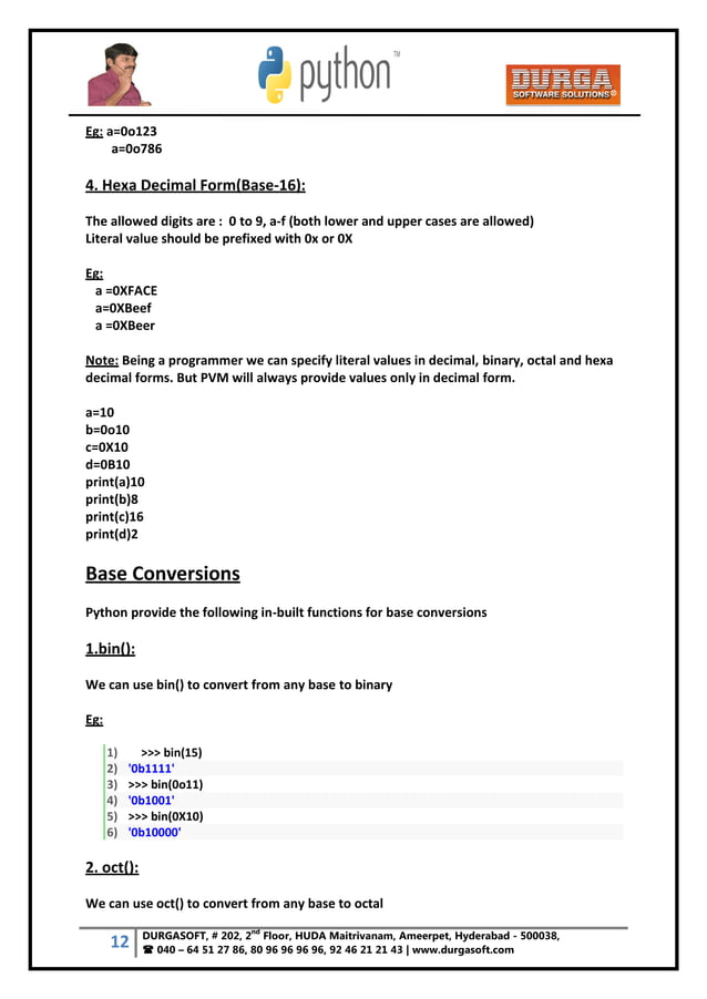 Python Notes.pdf | Programming Languages | Computing