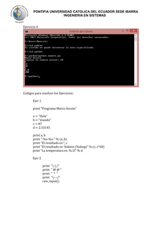 Python Ejercicios | PDF