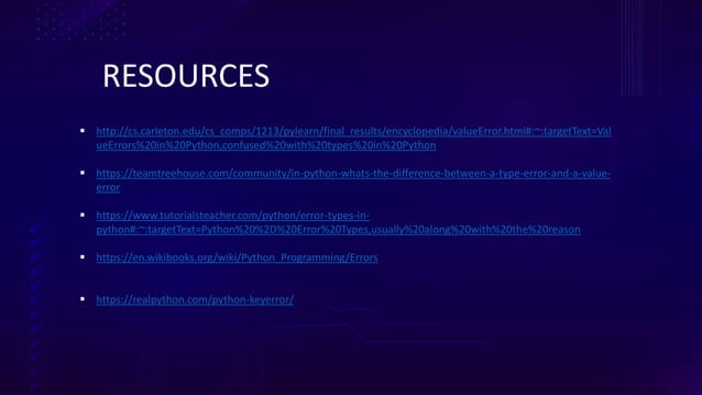 Python error handling | PPT