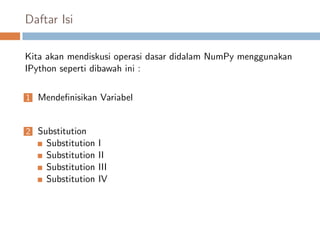 IPython : Operasi Dasar di Sympy | PDF