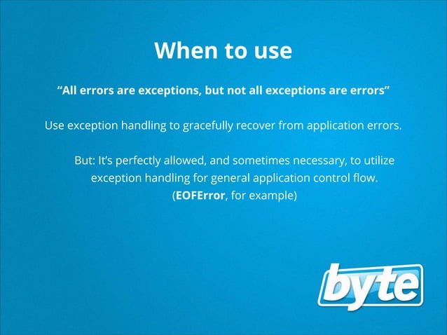 Python exceptions | PPT