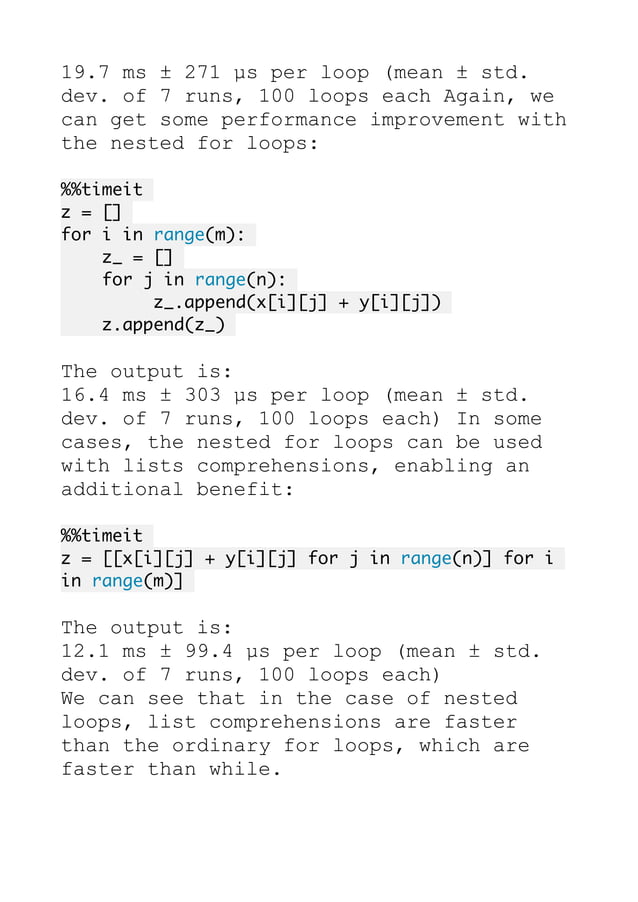 Python Faster For Loop Pdf Programming Languages Computing 5220