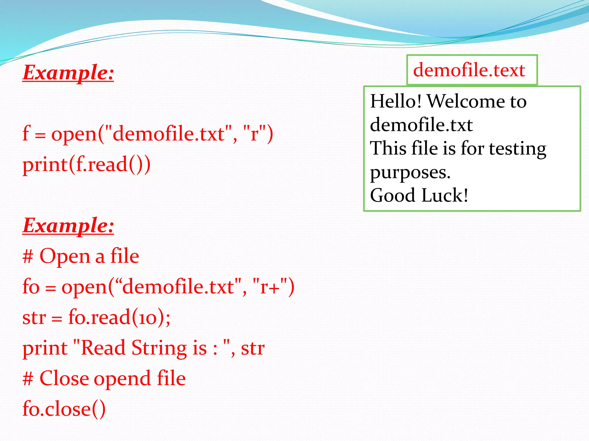 Python Files Directories Part16 Ppt