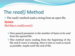 Python files / directories part16 | PPTX