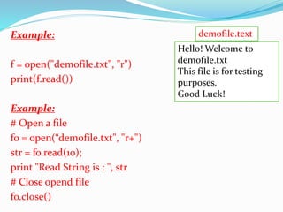 Python files / directories part16 | PPTX