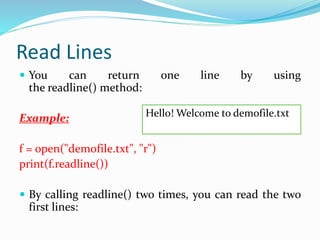 Python files / directories part16 | PPTX