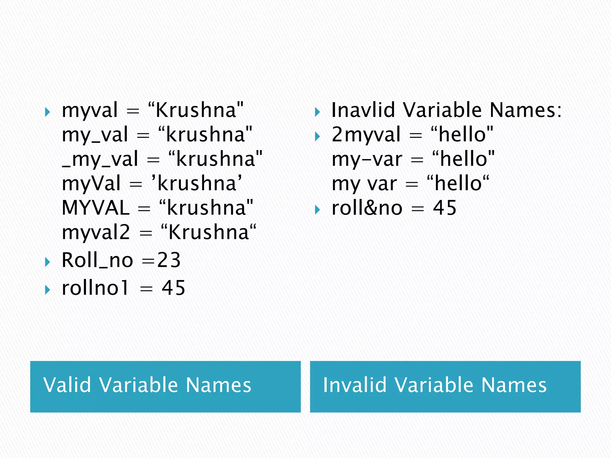 Python basics | PPTX