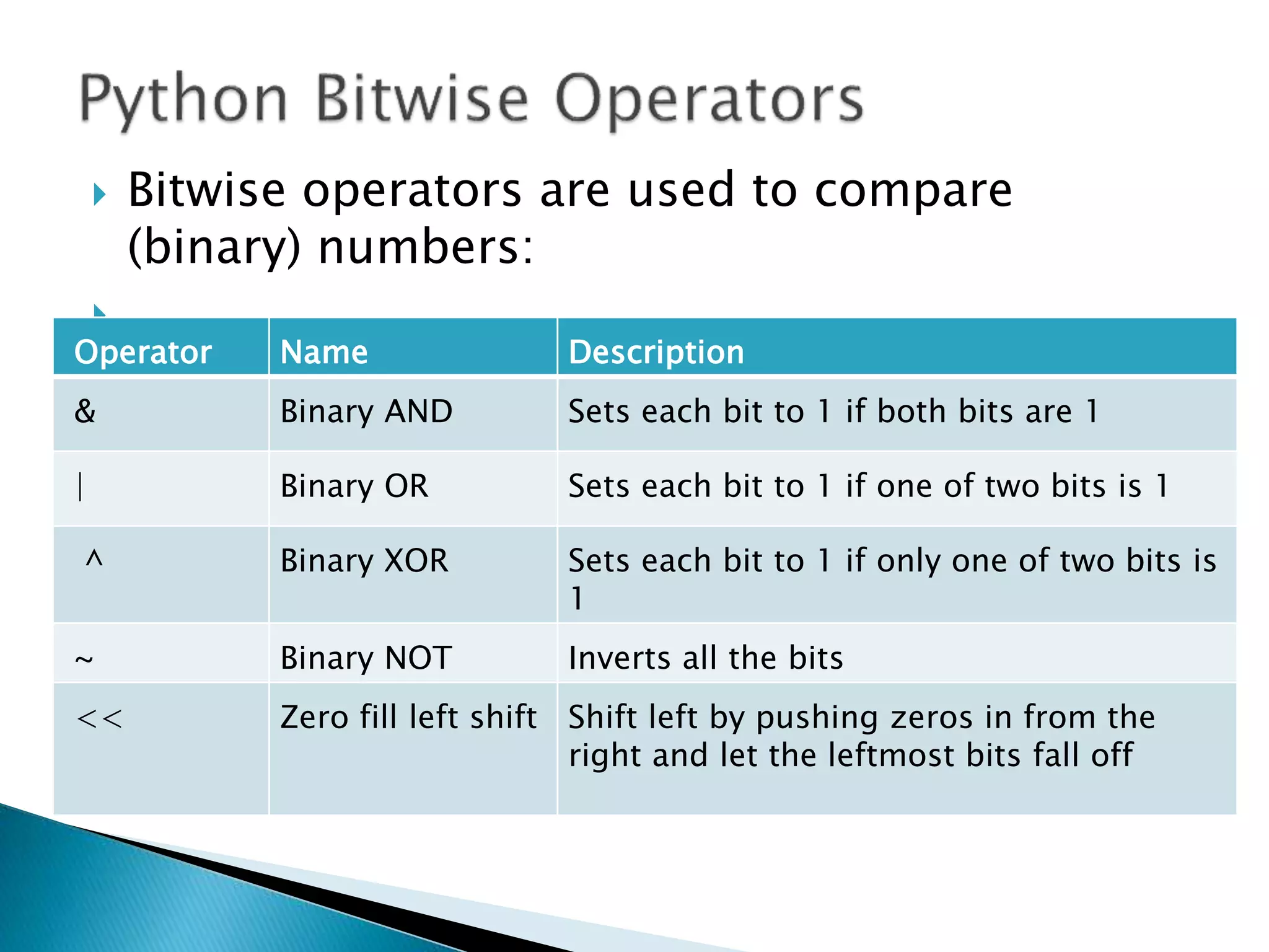 Python basics | PPTX