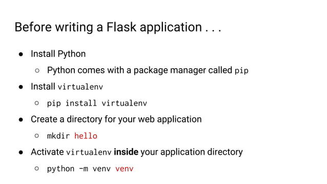 Python/Flask Presentation | PPTX