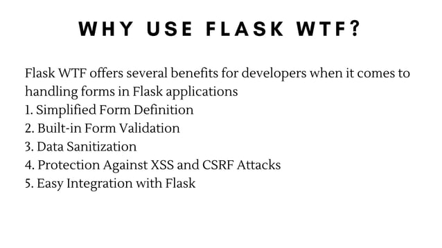 Python Flask WTF.pptx | Free Download