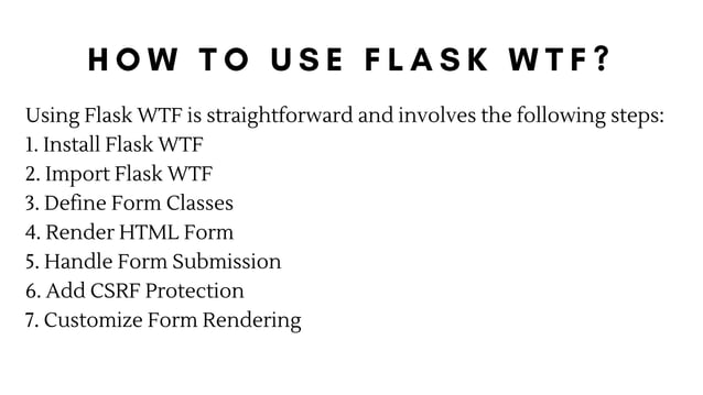 Python Flask WTF.pptx | Free Download