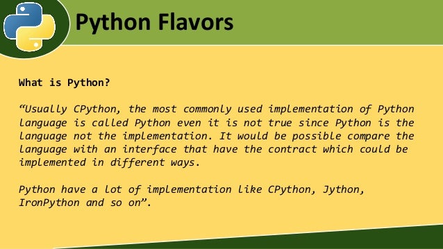 Python Flavors