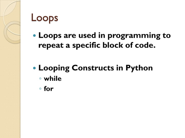 Python Flow Control