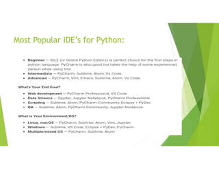 Python for beginners | PPT