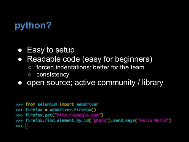 Python for blackbox testers