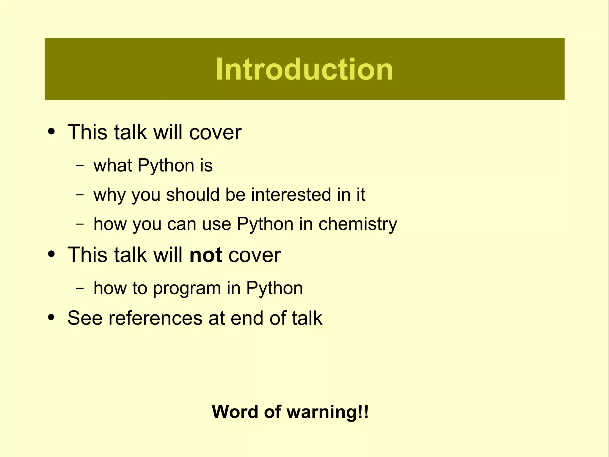 Python for Chemistry | PDF