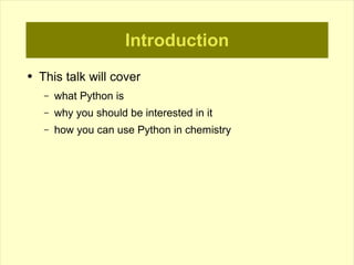 Python for Chemistry | PDF
