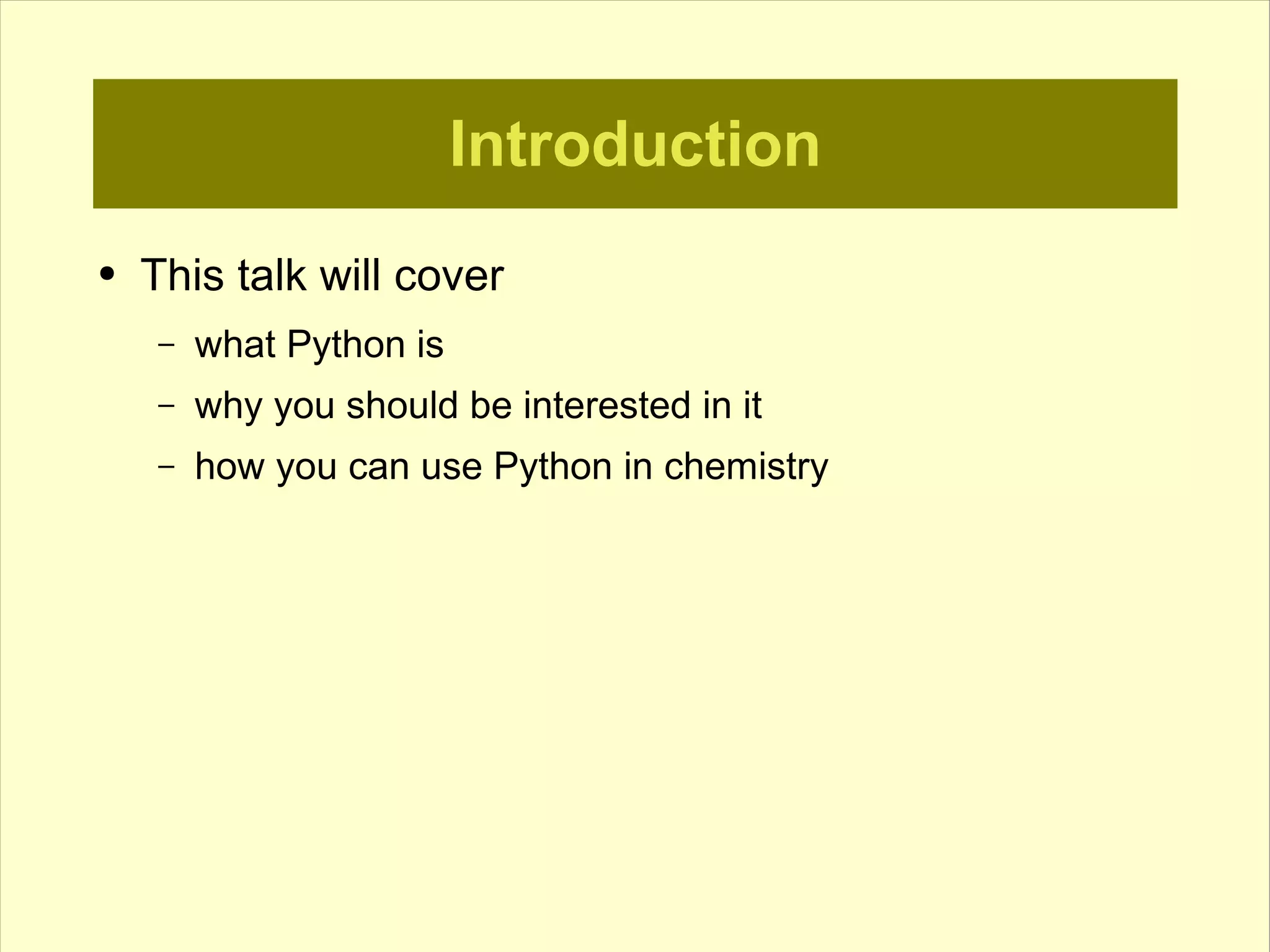 Python for Chemistry | PDF