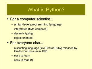 Python for Chemistry | PPT