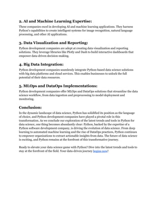 Python for Data Science: Trends and Tools | PDF