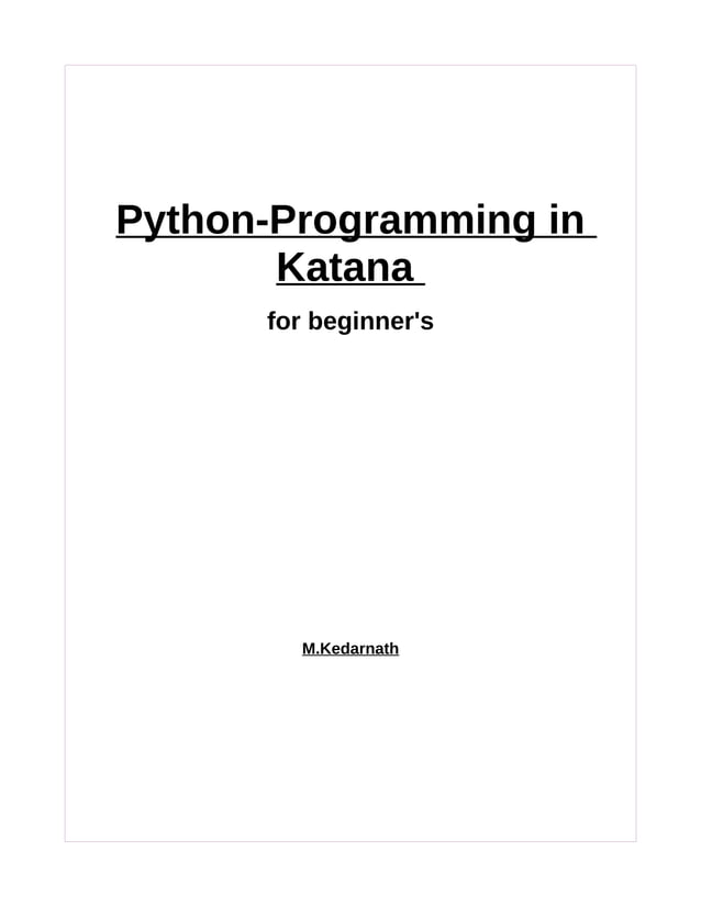 Python for katana | PDF
