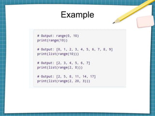 Python for loop | PPTX