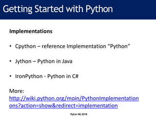 Python for security professionals by katoh jeremiah [py con ng 2018] | PPT