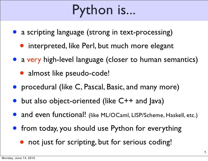 Python for text processing