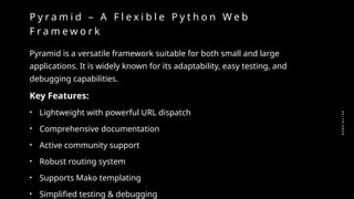Most Popular Python Frameworks With Key Features | PPTX