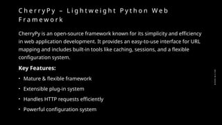 Most Popular Python Frameworks With Key Features | PPT
