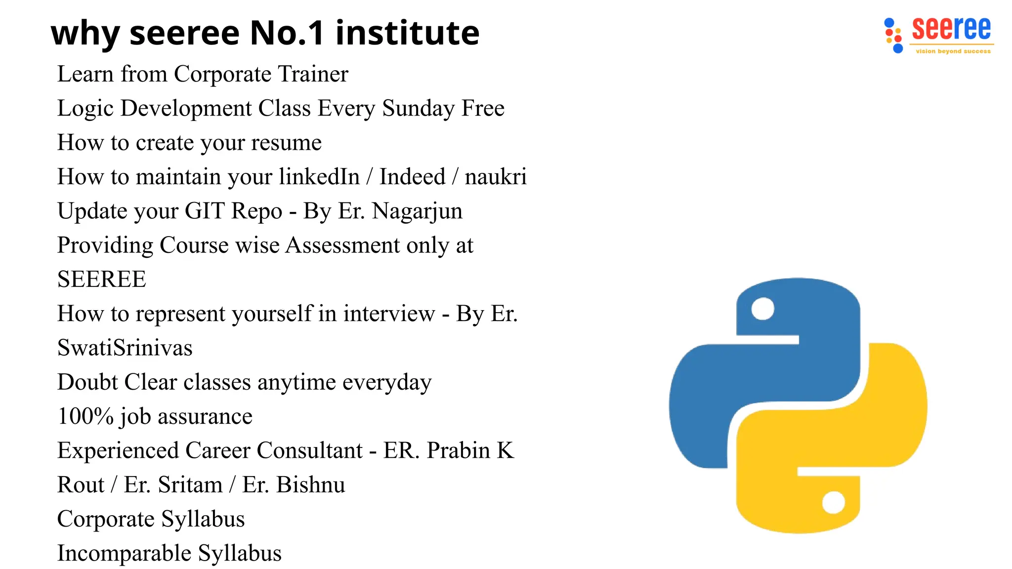 Best Python Training Classes in Bhubaneswar at Seeree | PPTX
