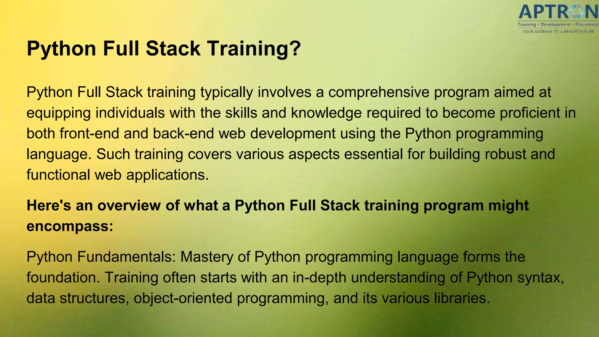 Python Full Stack Training in Noida.pptx | Free Download