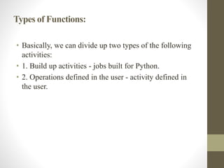 Python functions | PPT