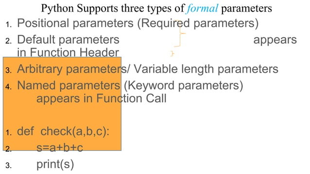 Python functions | PPT