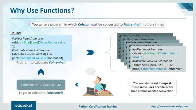 Python Functions Tutorial Working With Functions In Python Python Training Edureka Pdf