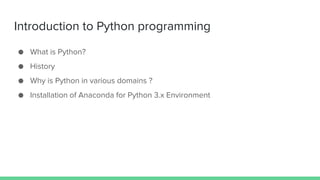Python fundamental course curriculum | PPTX | Web Development | Internet