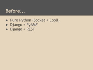 閒聊Python應用在game server的開發 | PPT