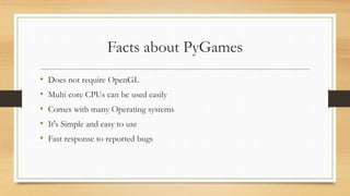 Python games (pygames) | PPT