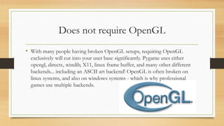 Python games (pygames) | PPT