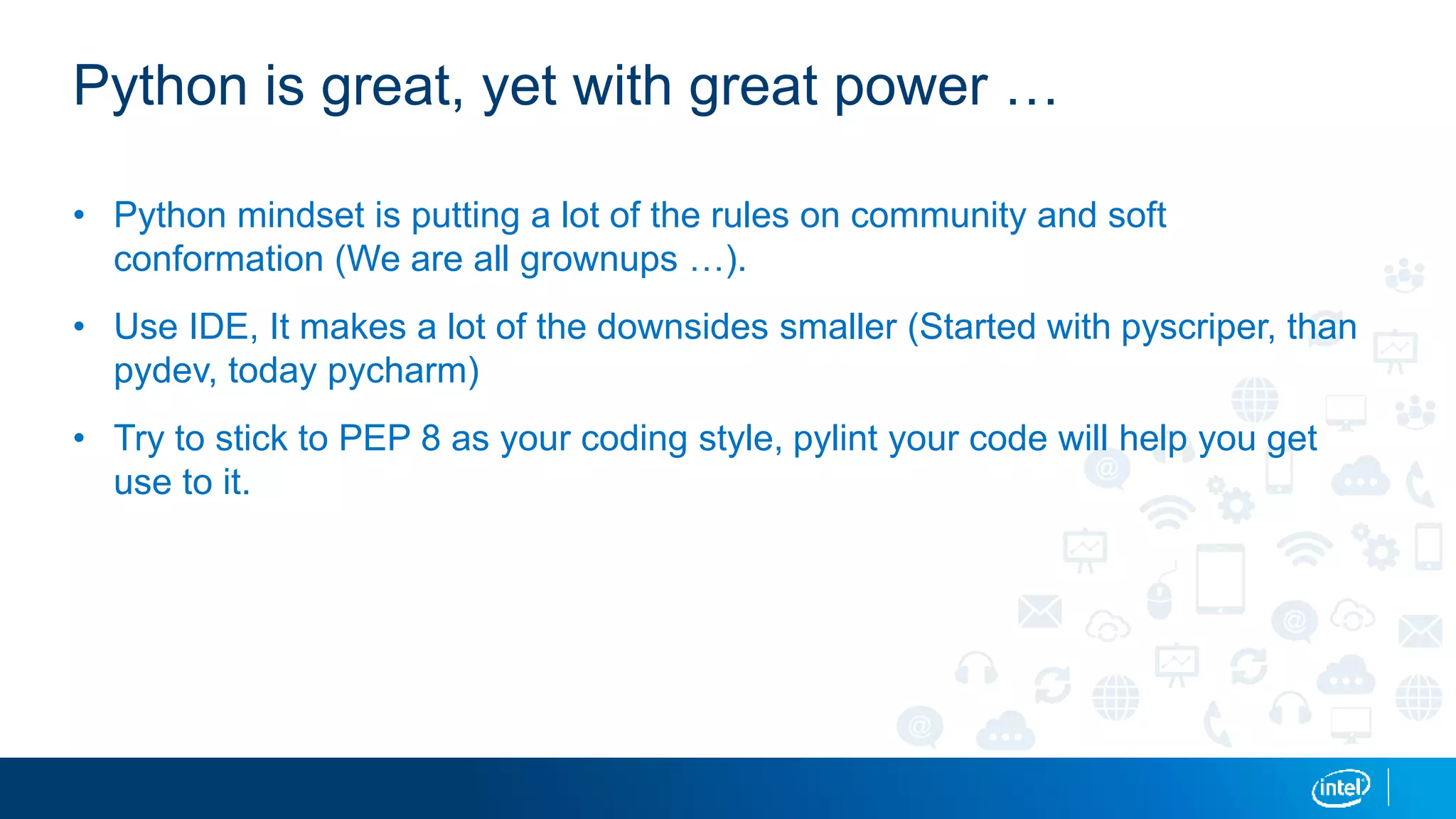 Python - The Good, The Bad and The ugly | PPTX | Programming Languages | Computing