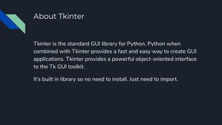 Python GUI | PDF | Operating Systems | Computer Software and Applications