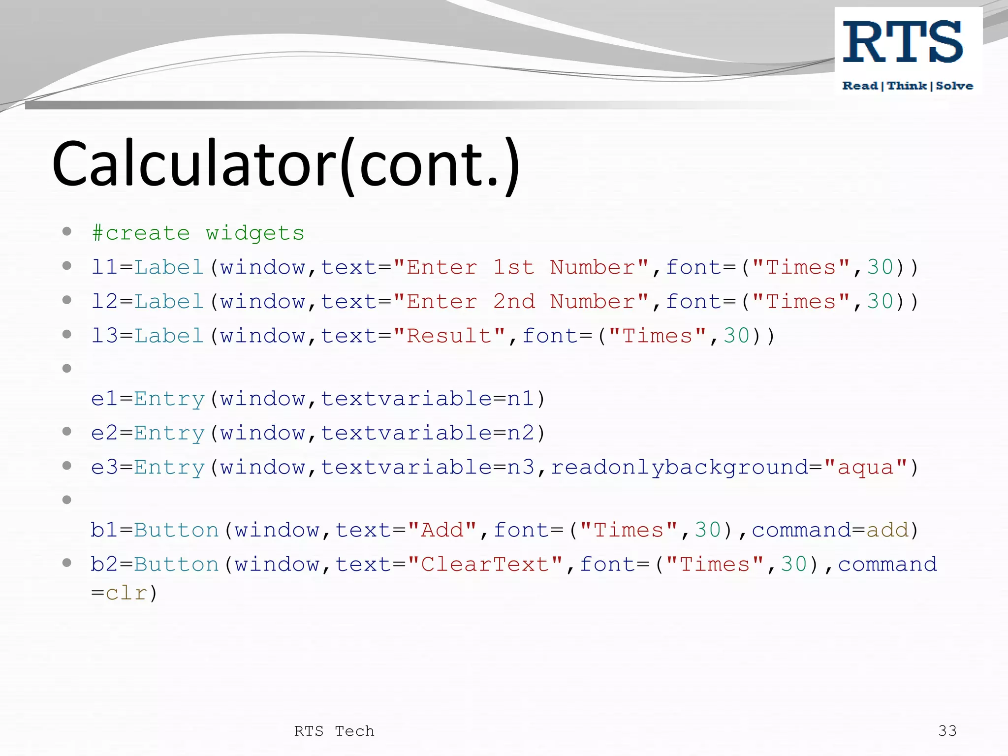 Python Gui Programming Ppt Programming Languages Computing