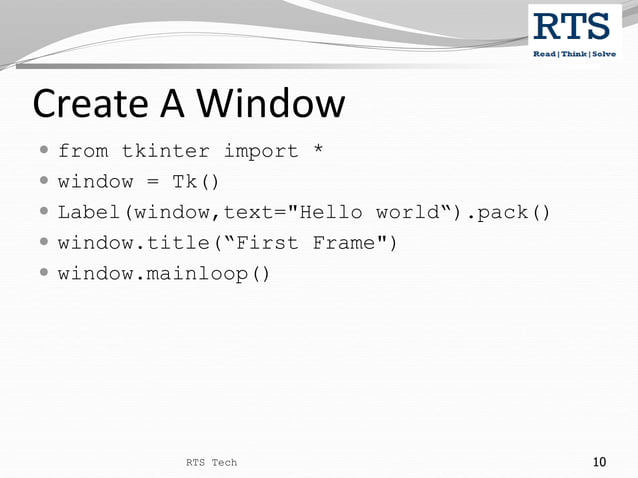 Python Gui Programming Ppt Programming Languages Computing