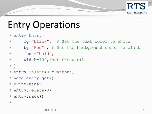 Python GUI Programming | PPT | Programming Languages | Computing