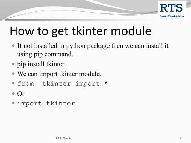 Python GUI Programming | PPT | Programming Languages | Computing