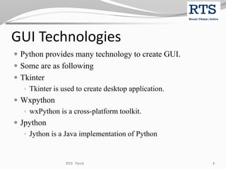 Python GUI Programming | PPT