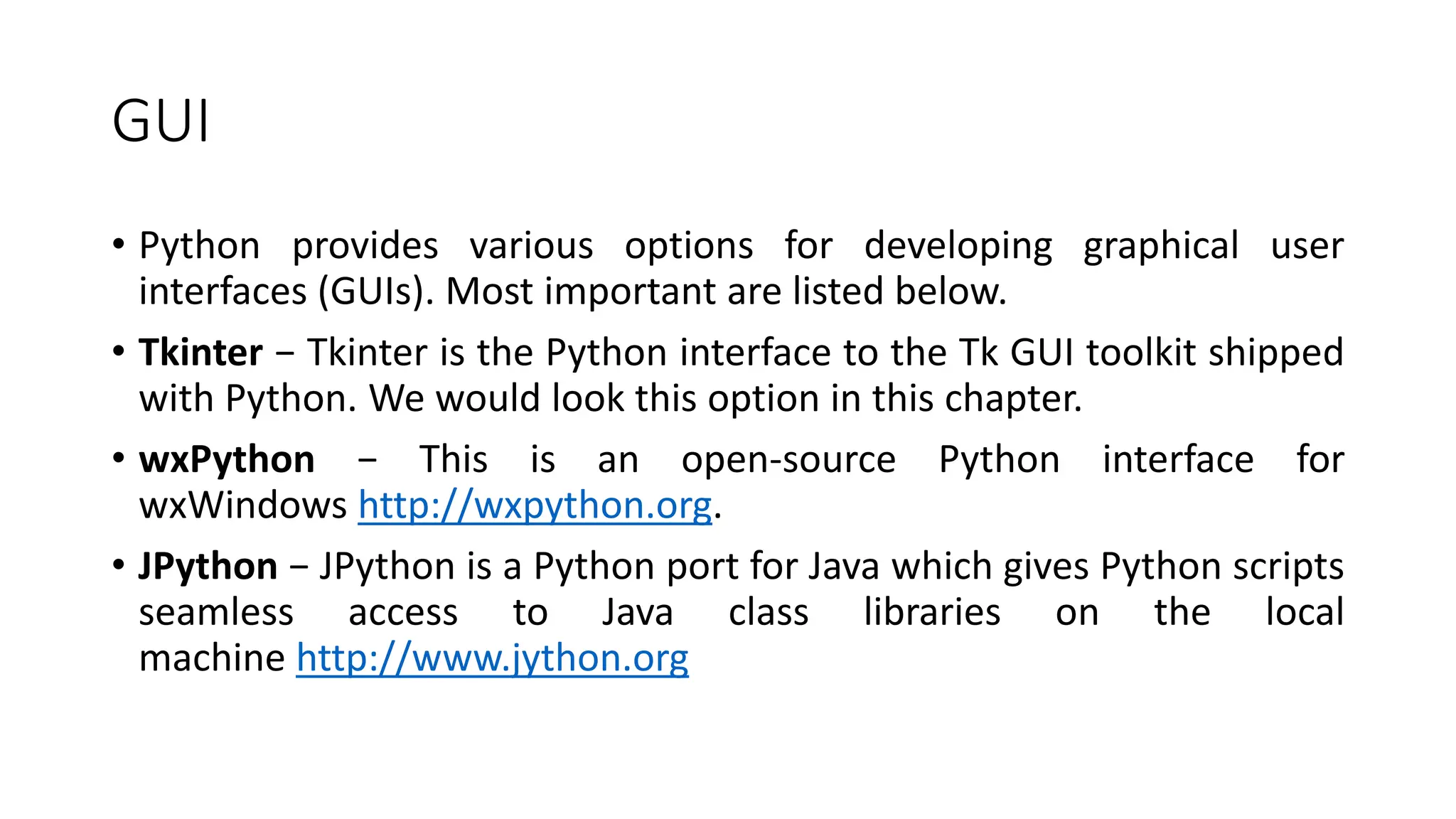 Python Graphical User Interface And Design Ppt